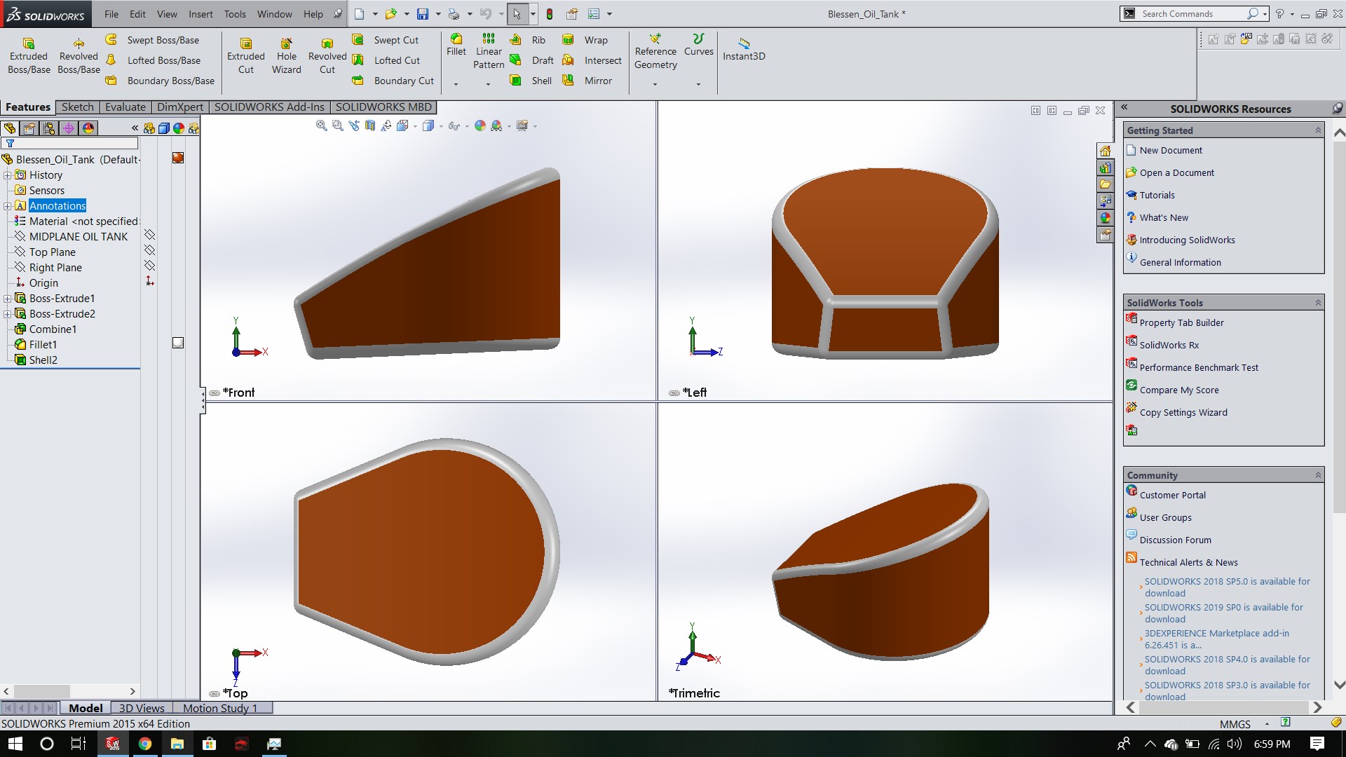 Understanding And Implementing Shell Feature Sketch Blocks And Linear Pattern In Solidworks