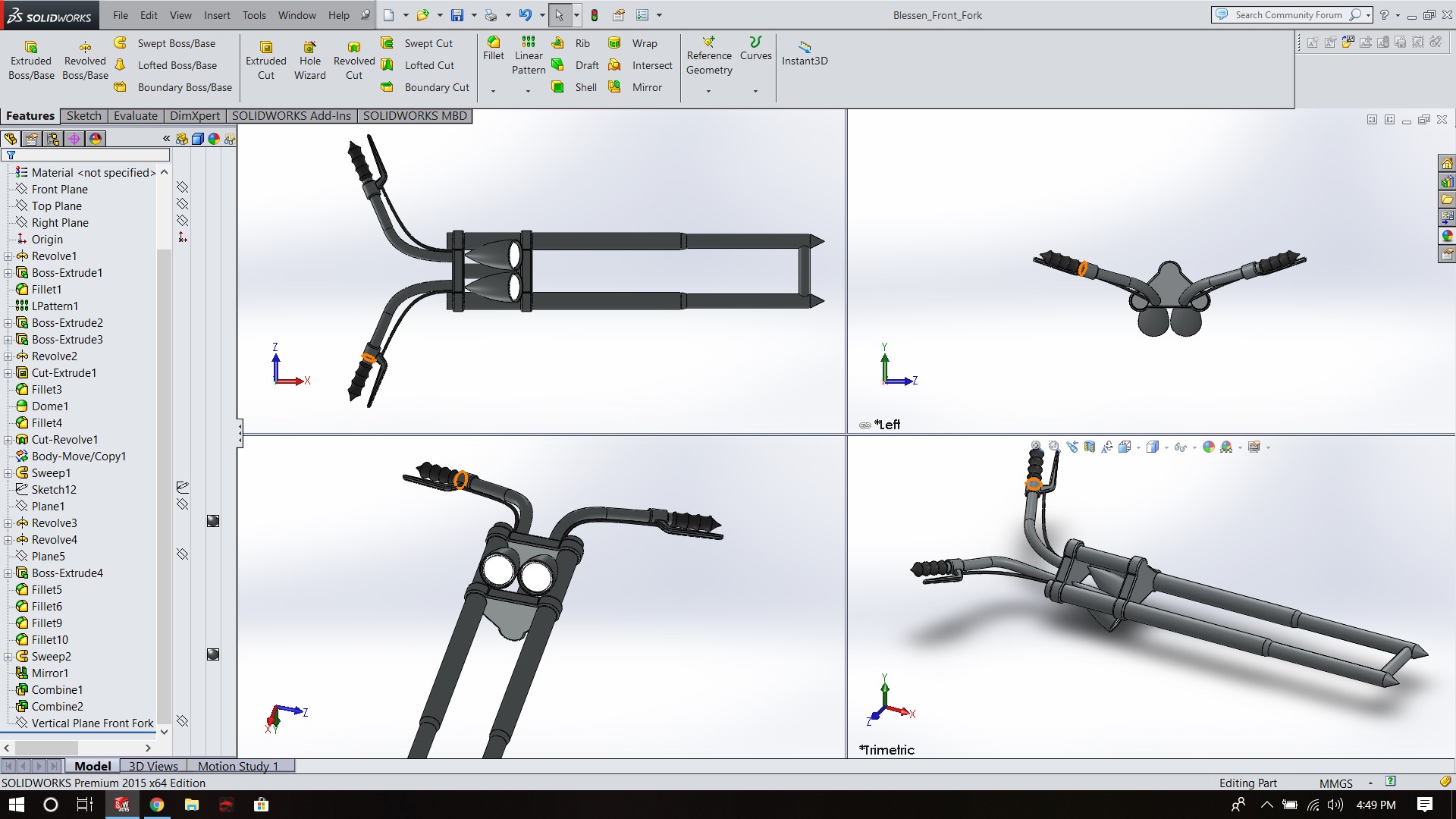 Understanding The Utility Of Projected Curves Feature And Revolved Cut
