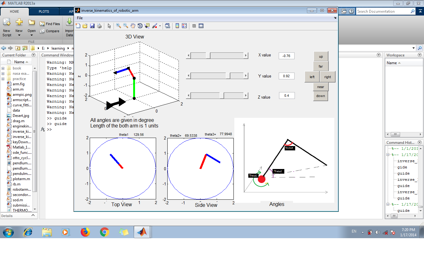 MATLAB and GUI with inverse kinematics of robotic arm : Skill-Lync