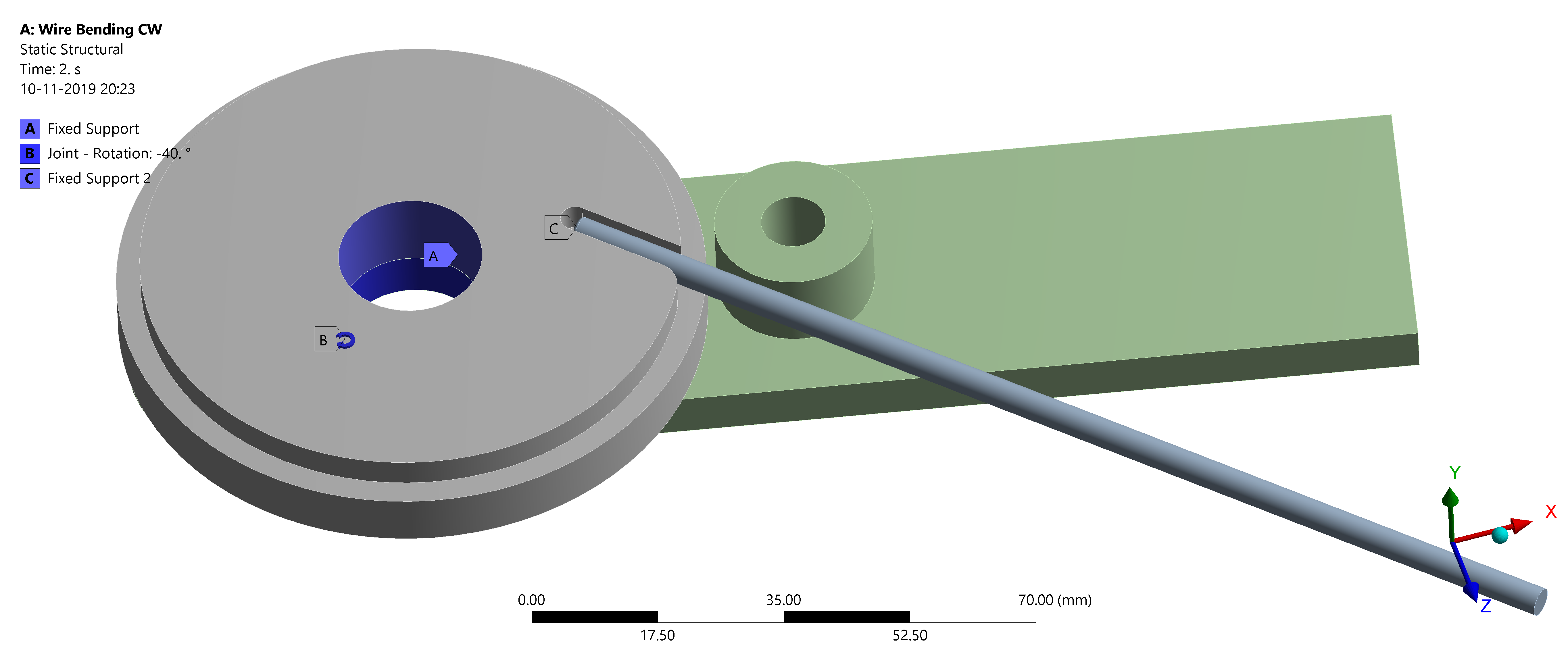 Wire Bend Simulation with three different materials - Projects - Skill-Lync