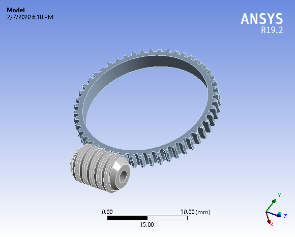 TRANSIENT STRUCTURAL ANALYSIS ON WORM GEAR ASSEMBLY USING ANSYS WORKBENCH - Projects - Skill-Lync