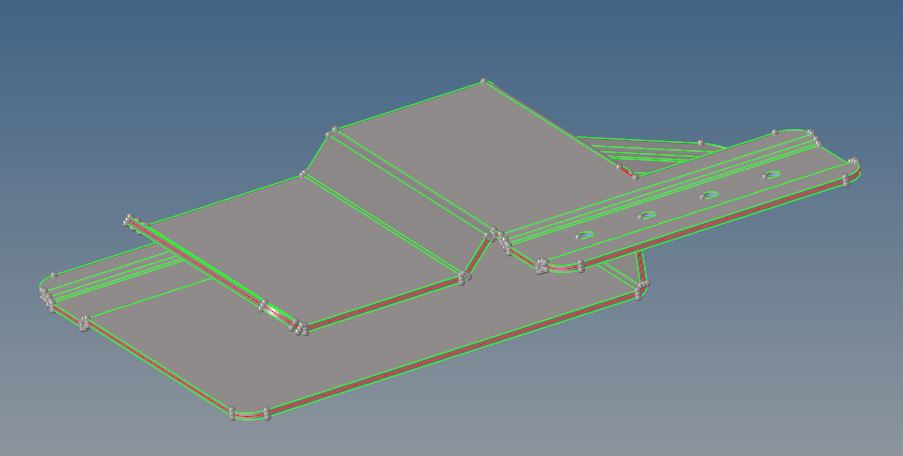 Performing the cleanup and meshing the geometries by using the ...