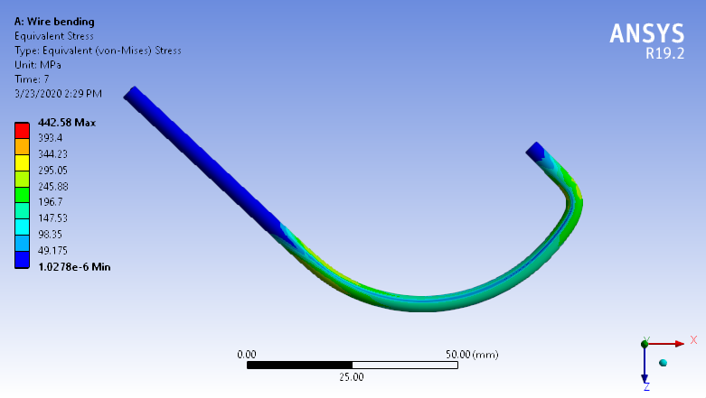 Simulation of Wire bending using ANSYS - Projects - Skill-Lync