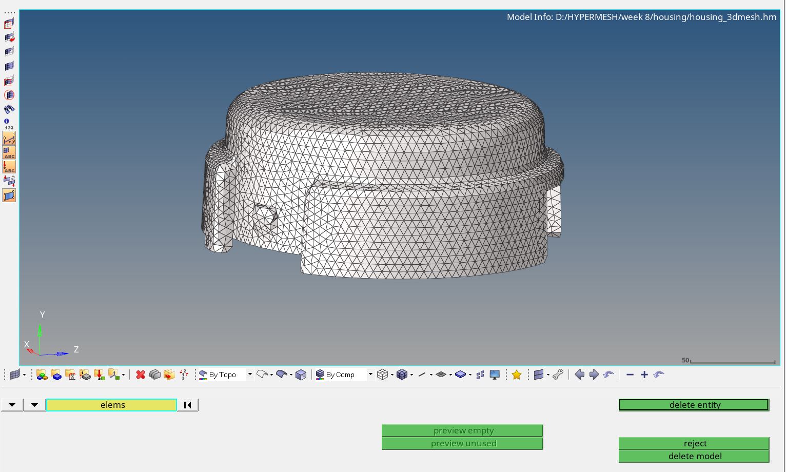 creating 3D mesh of housing parts using HYPERMESH : Skill-Lync